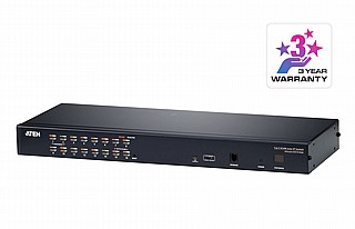 מתג ATEN 1-Local/Remote Share Access 16-Port Multi-Interface Cat 5 KVM ...