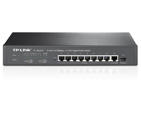 מתג 8P +2G מנוהל TP TL-SL221016-Port Gigabit Smart Switch with 2 Combo ...