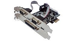 כרטיס הרחבה STLab I-292 PCIe 2-Serial 1-Parallel Port Card