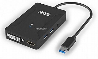 תחנת עגינה STLab U-1100 USB 3.0 Mini Dock Hub,