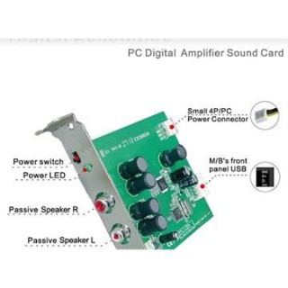 כרטיס PC digital amplifier sound card,כרטיס פנימי למחשב כולל מגבר פנימי ...